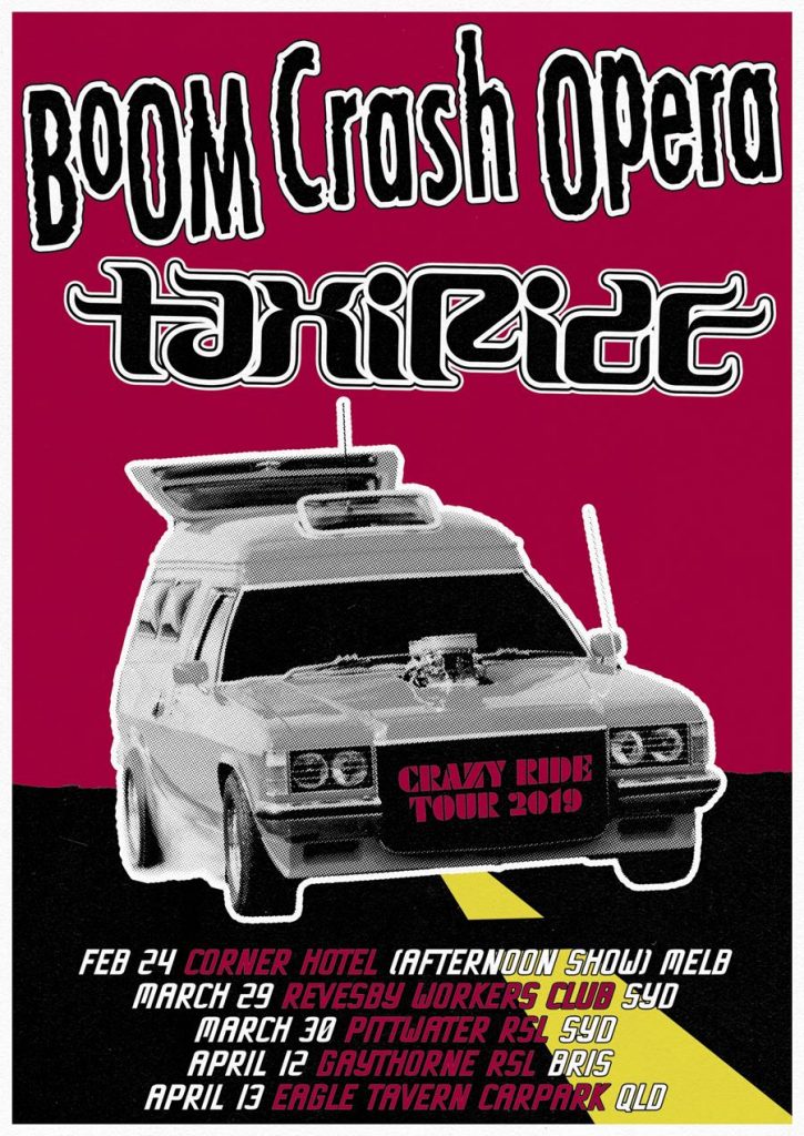 BOOM CRASH OPERA and TAXIRIDE Announce ‘Crazy Ride’ Tour Dates February ...