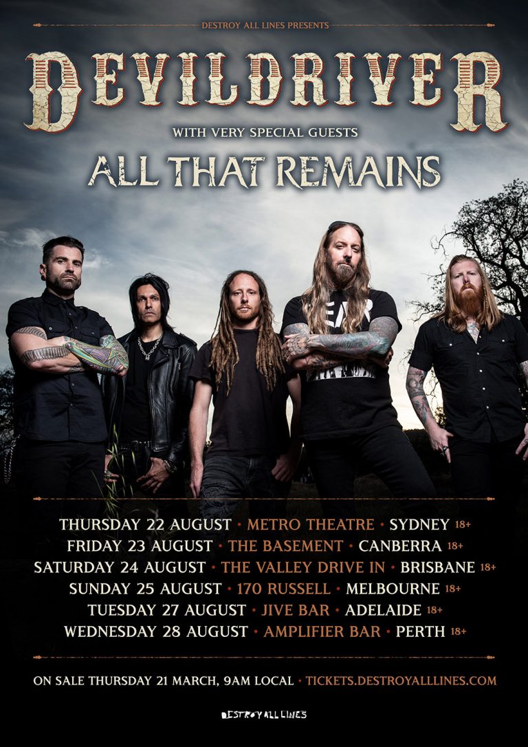DEVILDRIVER Return To Australia In August with very special guests All ...