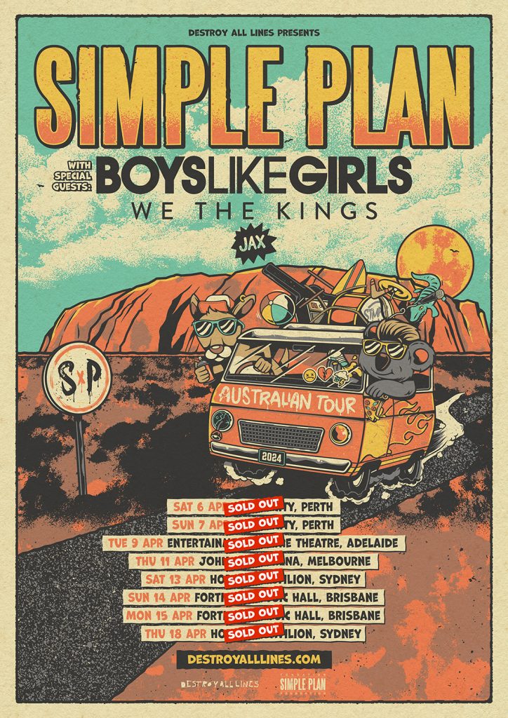 Simple Plan - The Hordern Pavilion, Sydney - April 13, 2024 ...