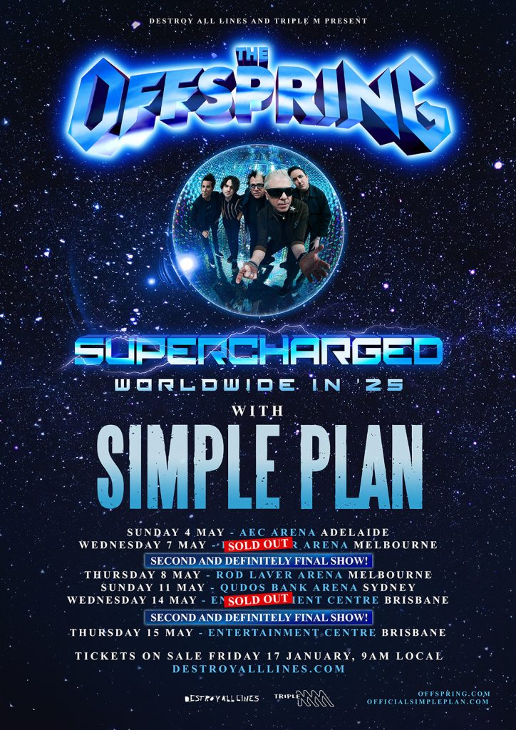 The Offspring Announce 2nd And Final Melbourne & Brisbane Shows On ...